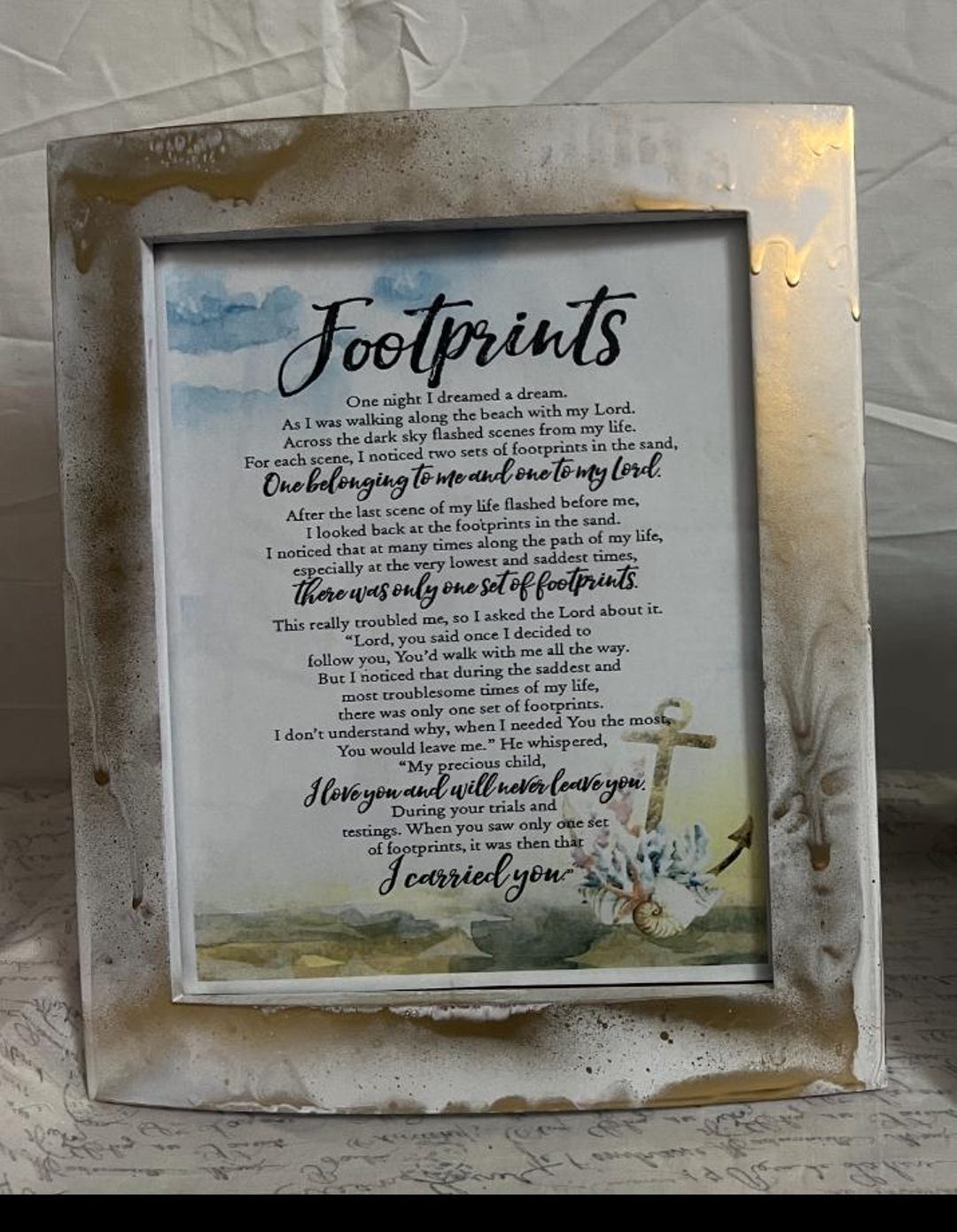 Hand-painted Footprints Picture Frame - Etsy