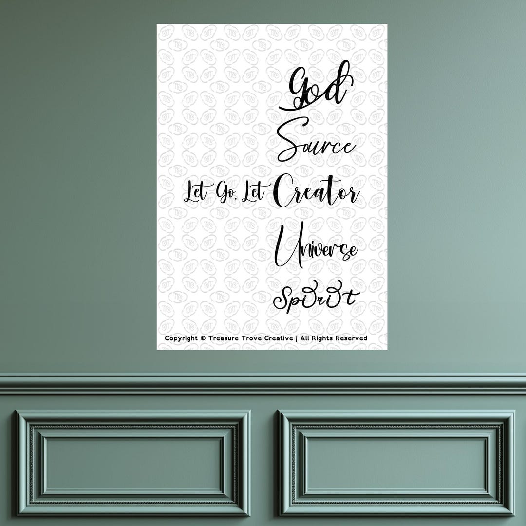 Typography Portrait | Wall Art | Wall Decor | Inspirational Wall Art ...