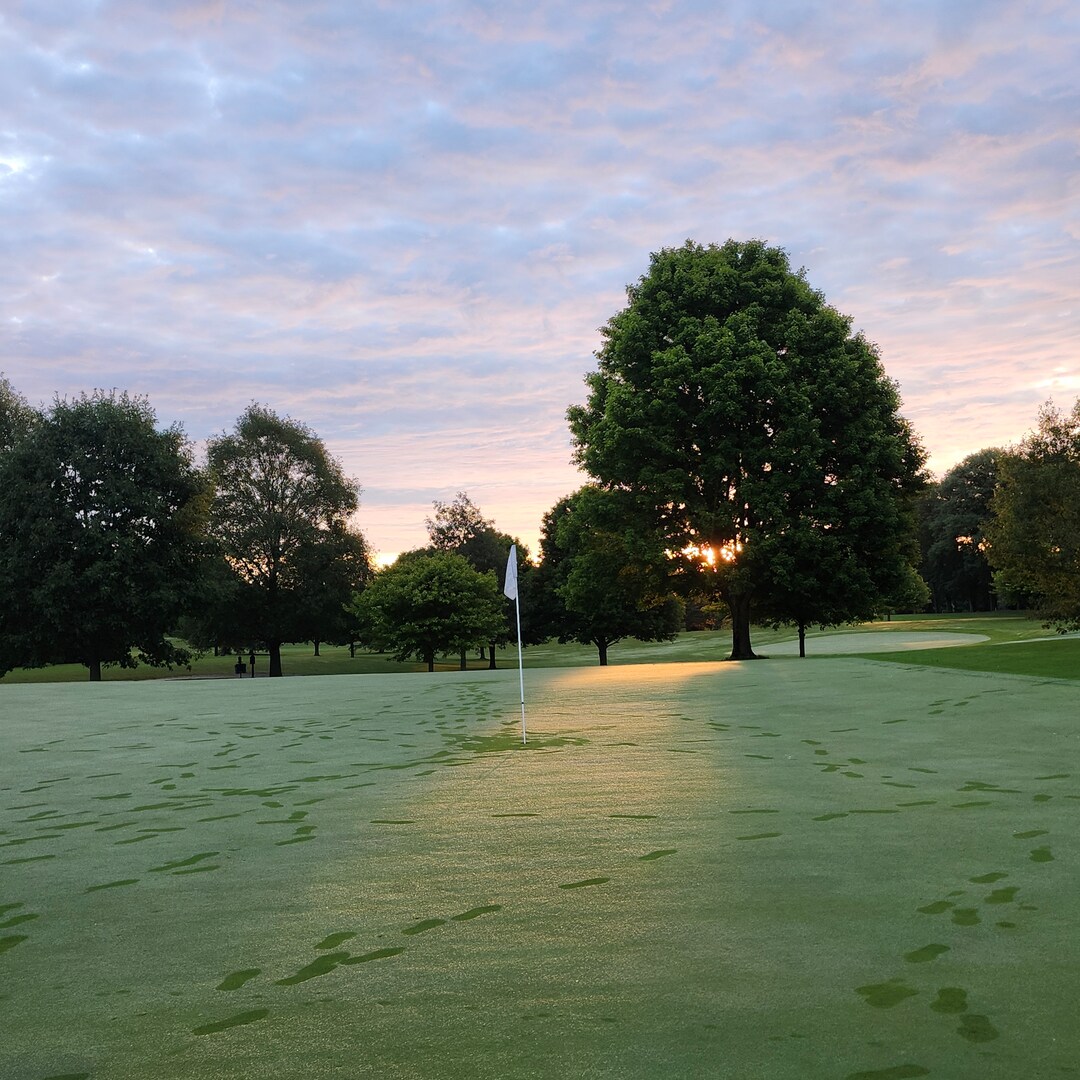 First Light on the Golf Course, Footprints on the Green - Etsy