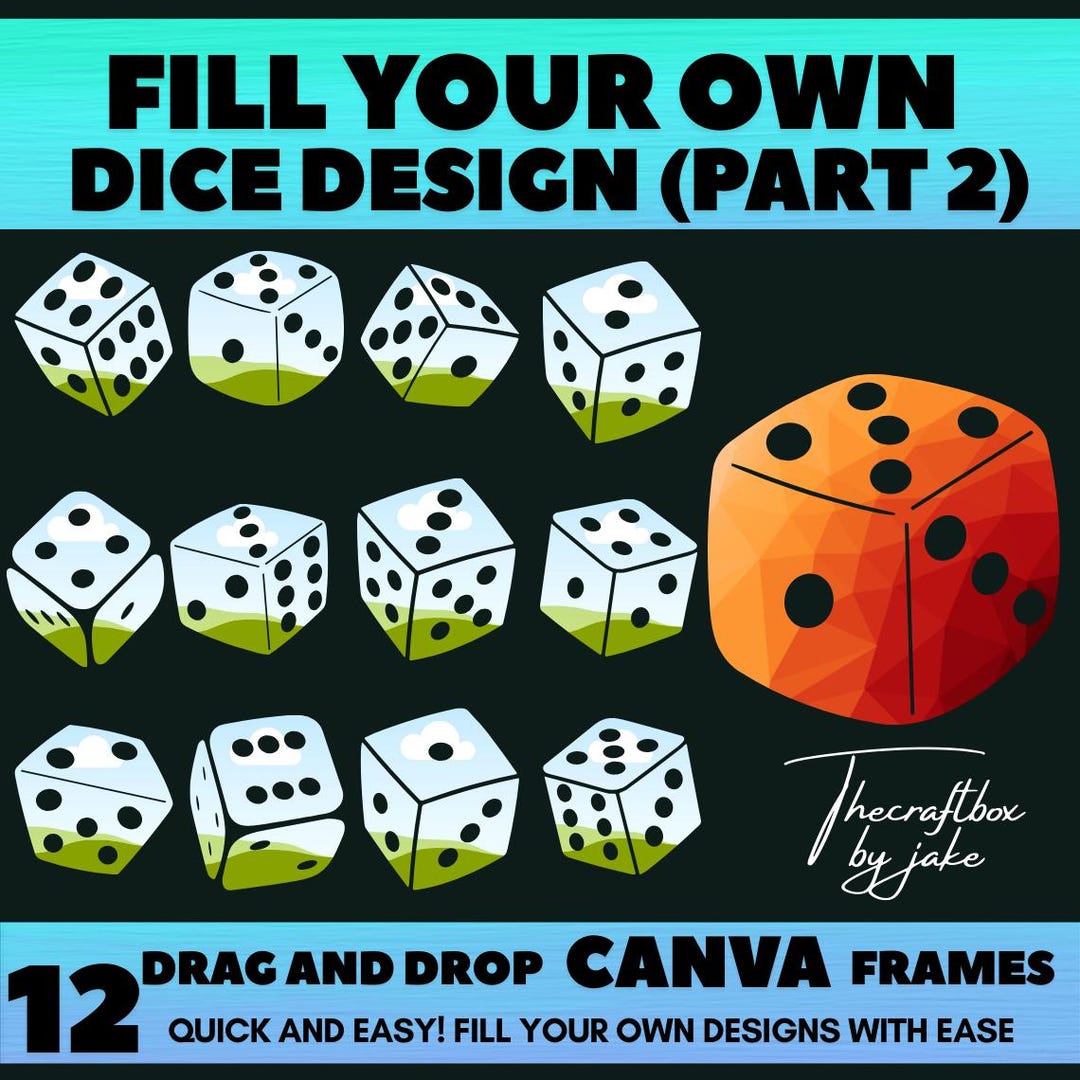 Dice Canva Frame Templates Part 2 , 12 Drag and Drop Canva Frames ...