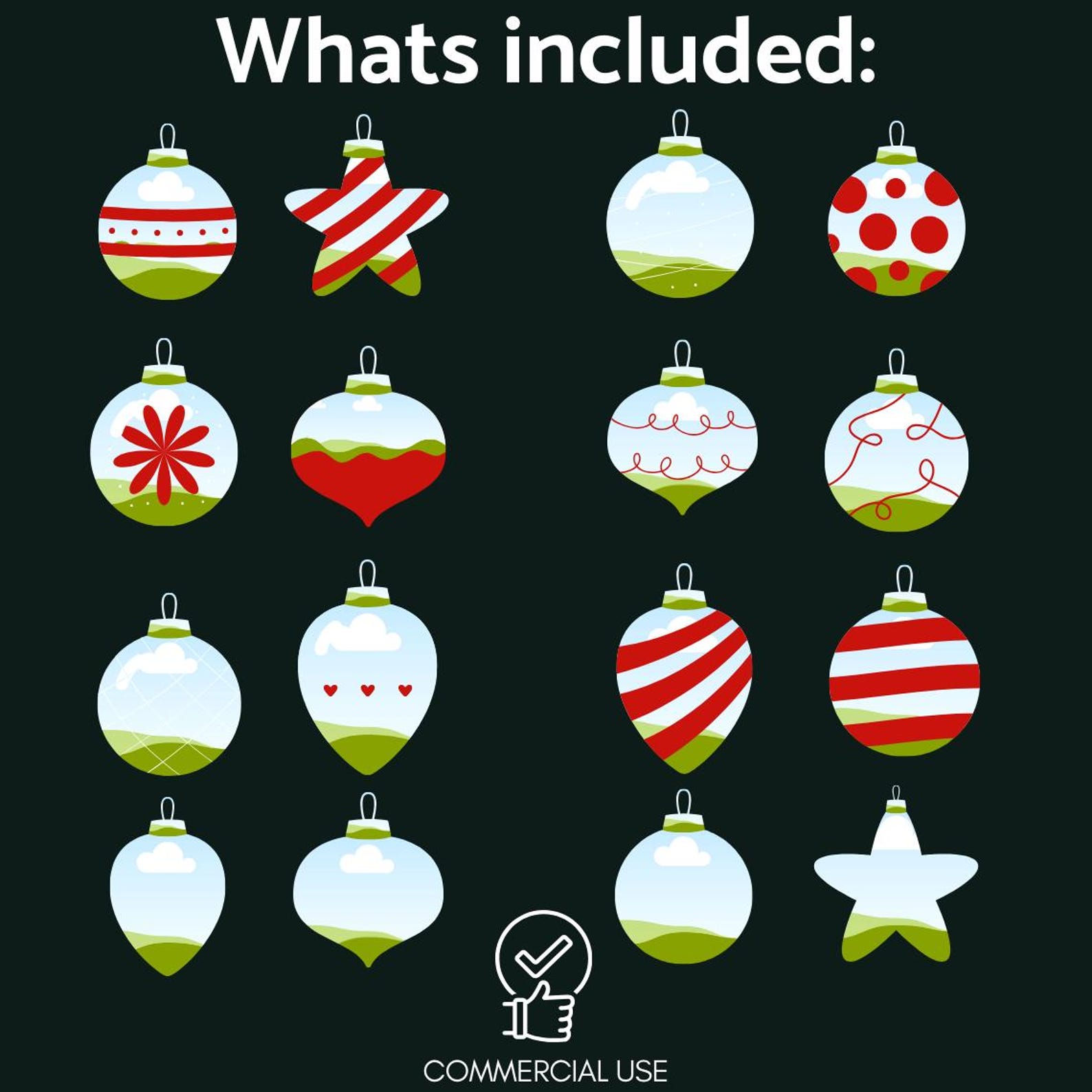 Christmas Ornament Canva Frames Bundle, Create Your Own Christmas ...