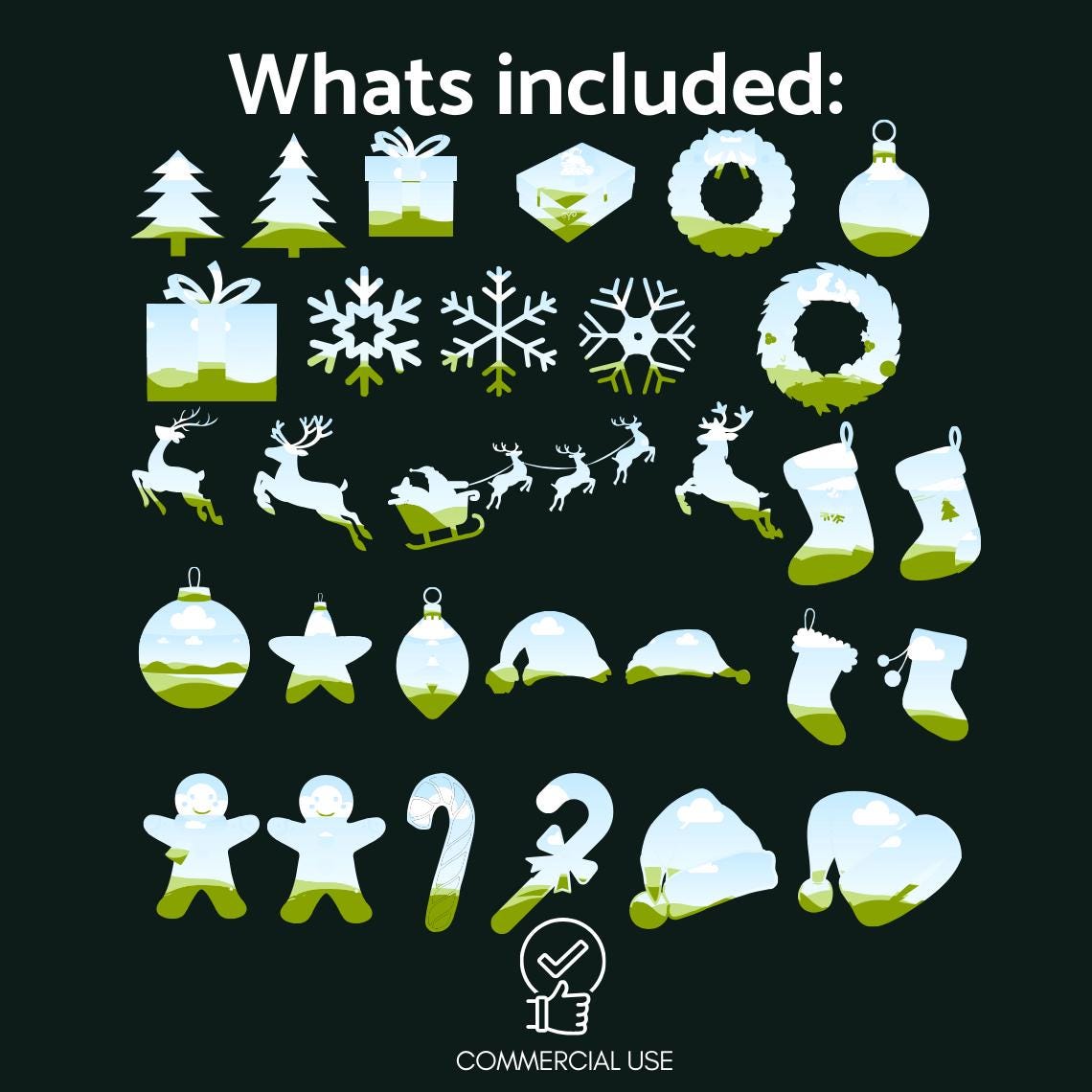 Christmas Canva Frames Bundle, Create Your Own Christmas Clipart, Easy ...