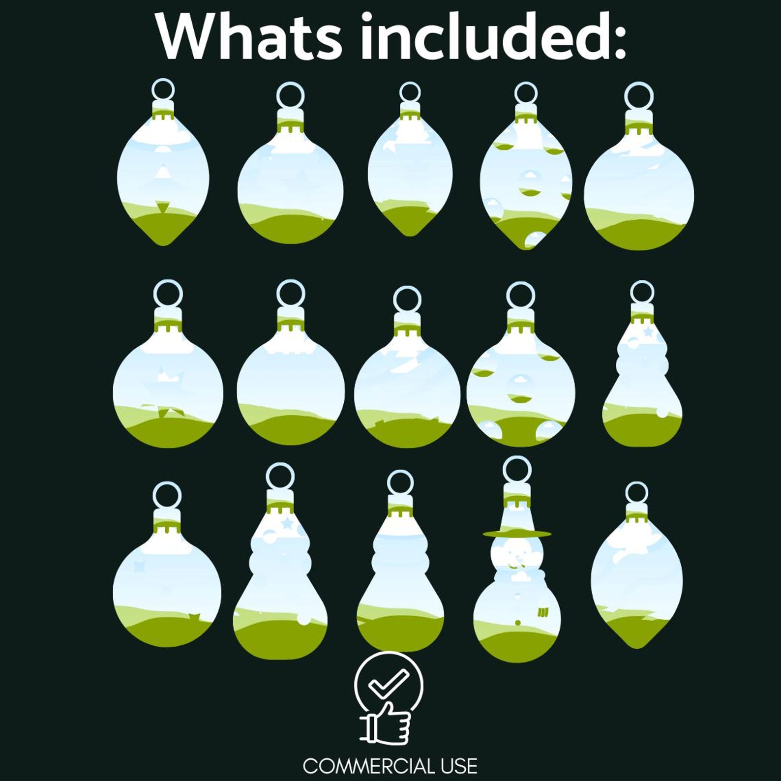 Christmas Ornament Canva Frames Bundle Part 2, Create Your Own ...