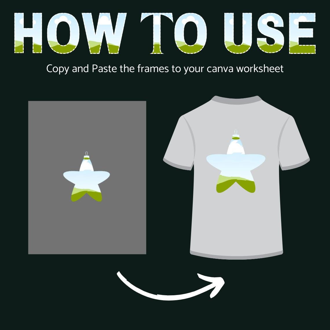 Christmas Ornament Canva Frames Bundle, Create Your Own Christmas ...