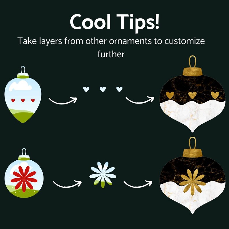 Christmas Ornament Canva Frames Bundle Part 2, Create Your Own ...