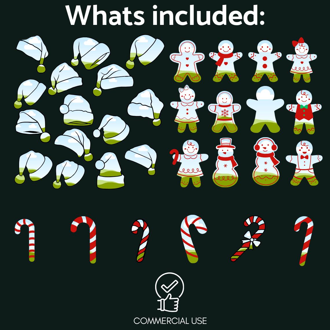 Christmas Canva Frame Mega Bundle Template, 174 Drag and Drop Frames ...