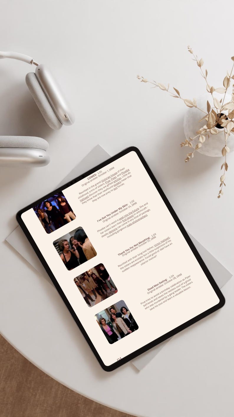 Charmed Season 1 Episodes Digital Guide - Etsy