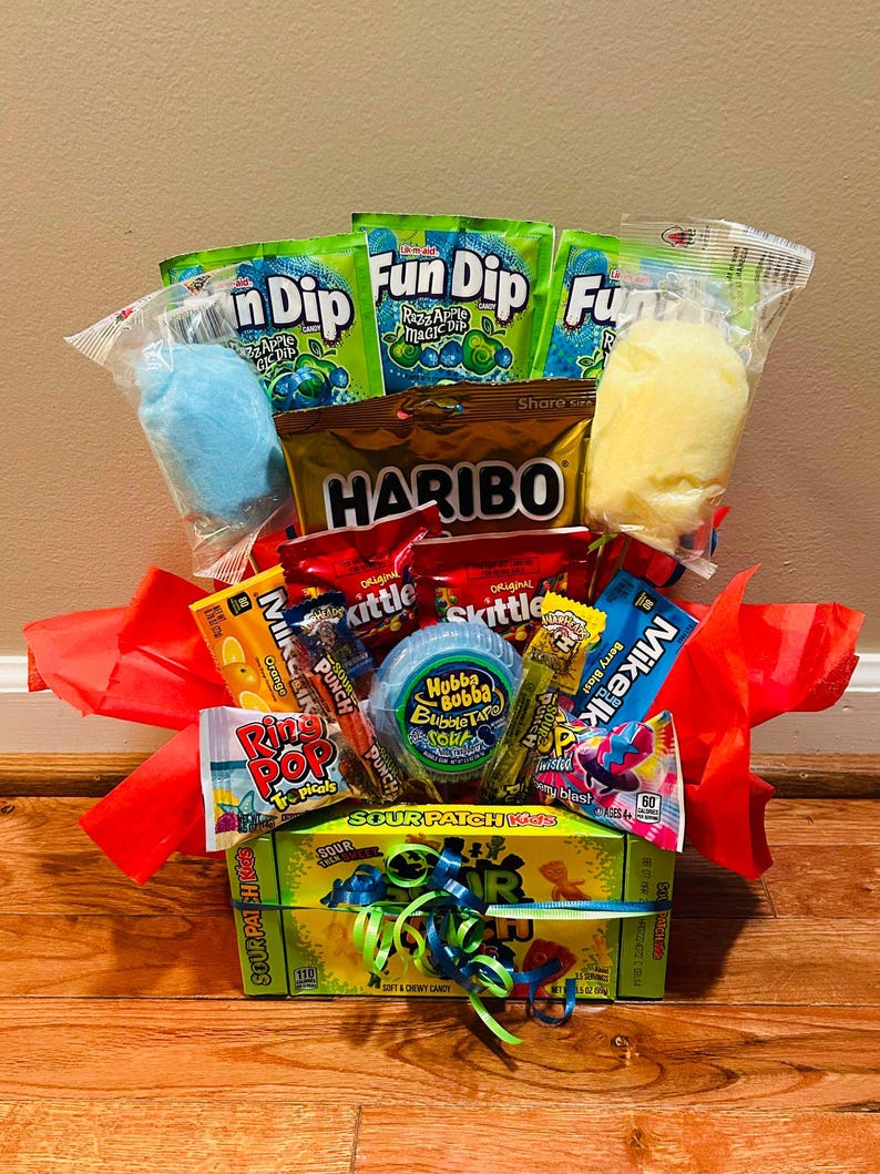 Candy Explosion Bouquet Sweet/sour/gummy/cotton Candy Fun Dips Haribo ...