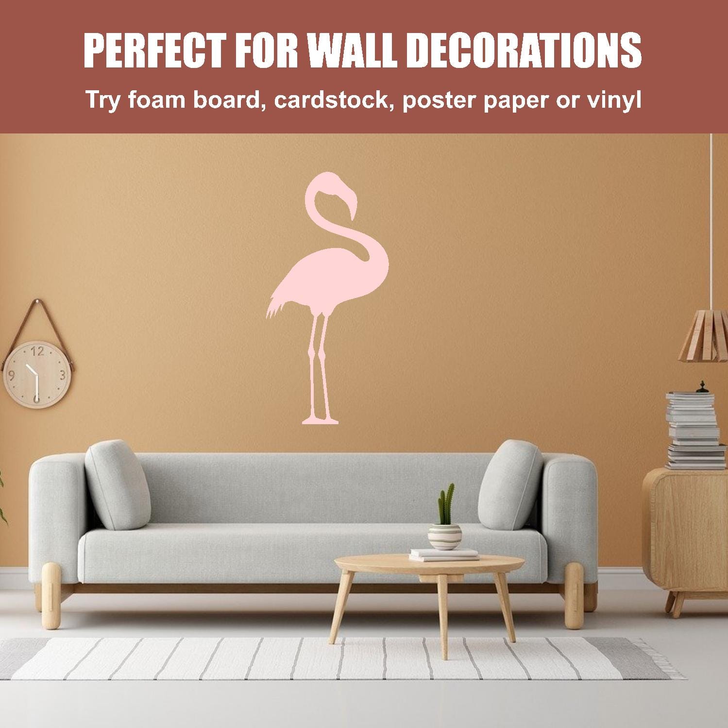 Flamingo Yard Art Pattern | Trace & Cut Silhouette Stencil | Outdoor ...