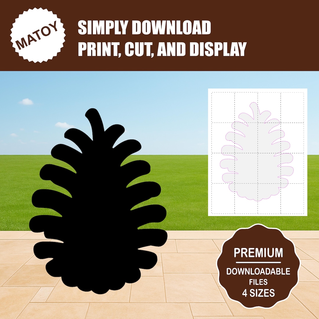Pinecone Fall Party and Wall Decor | Printable Life-size Silhouette ...