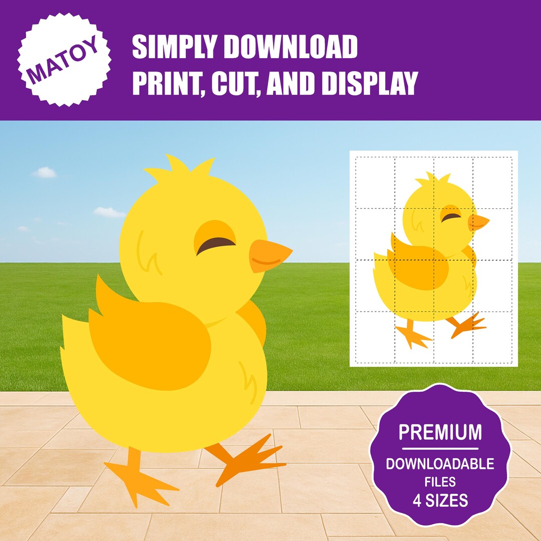 Easter Chick Yard & Wall Art Pattern | Full-color Printable Files ...