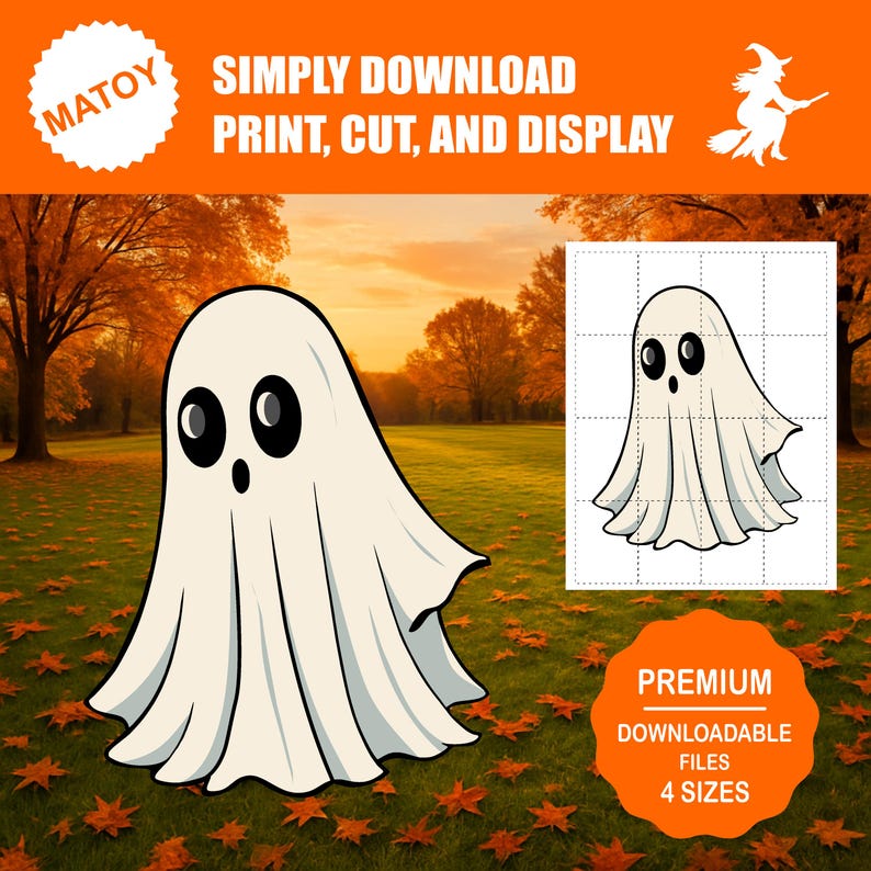 Retro Bedsheet Ghost Printable | 1920s Style Halloween Decor (digital ...
