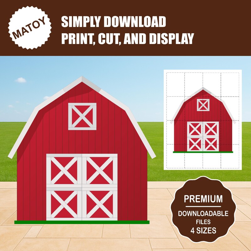 Barn Cutout Pattern - Etsy