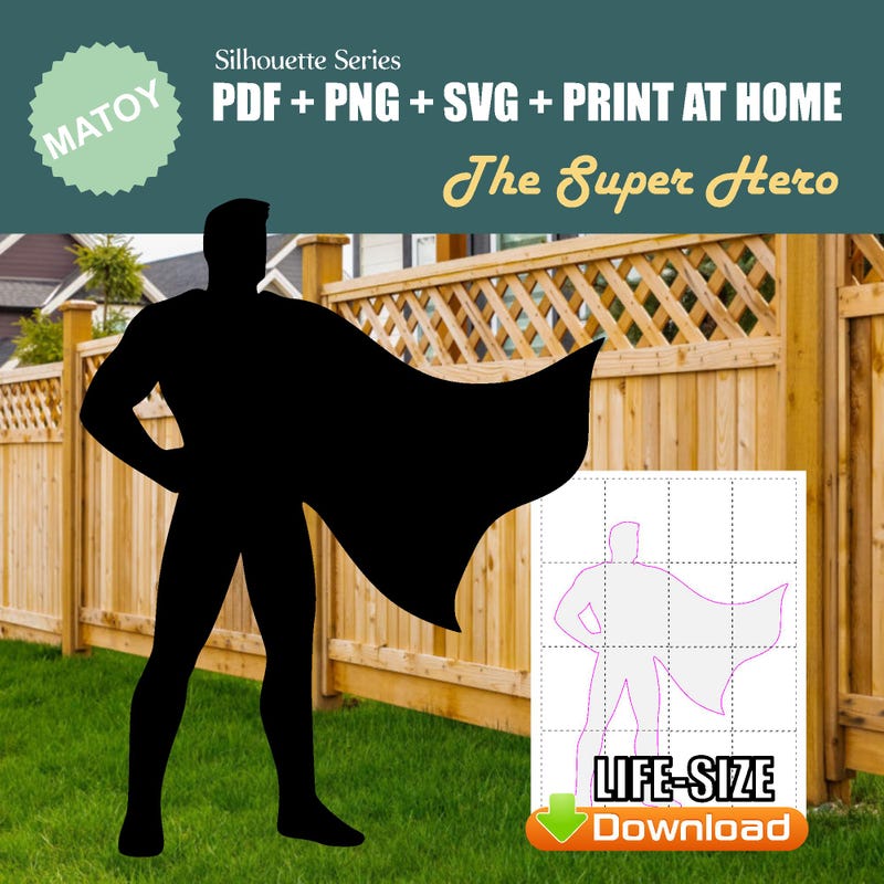 Superhero Cutouts - Etsy