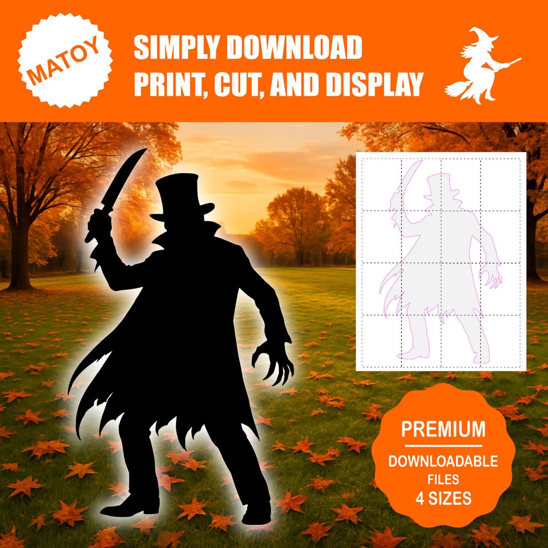 Jack the Ripper Halloween Party and Wall Decor | Printable Life-size ...