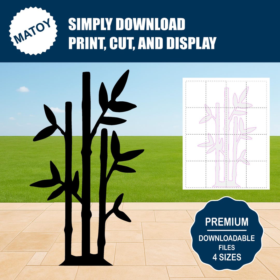 Bamboo Shoots Garden Party and Wall Decor | Printable Life-size ...