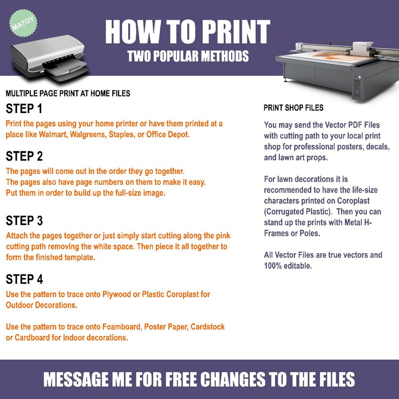 Werewolf Life Size Yard Art Pattern Full-color Printable and ...