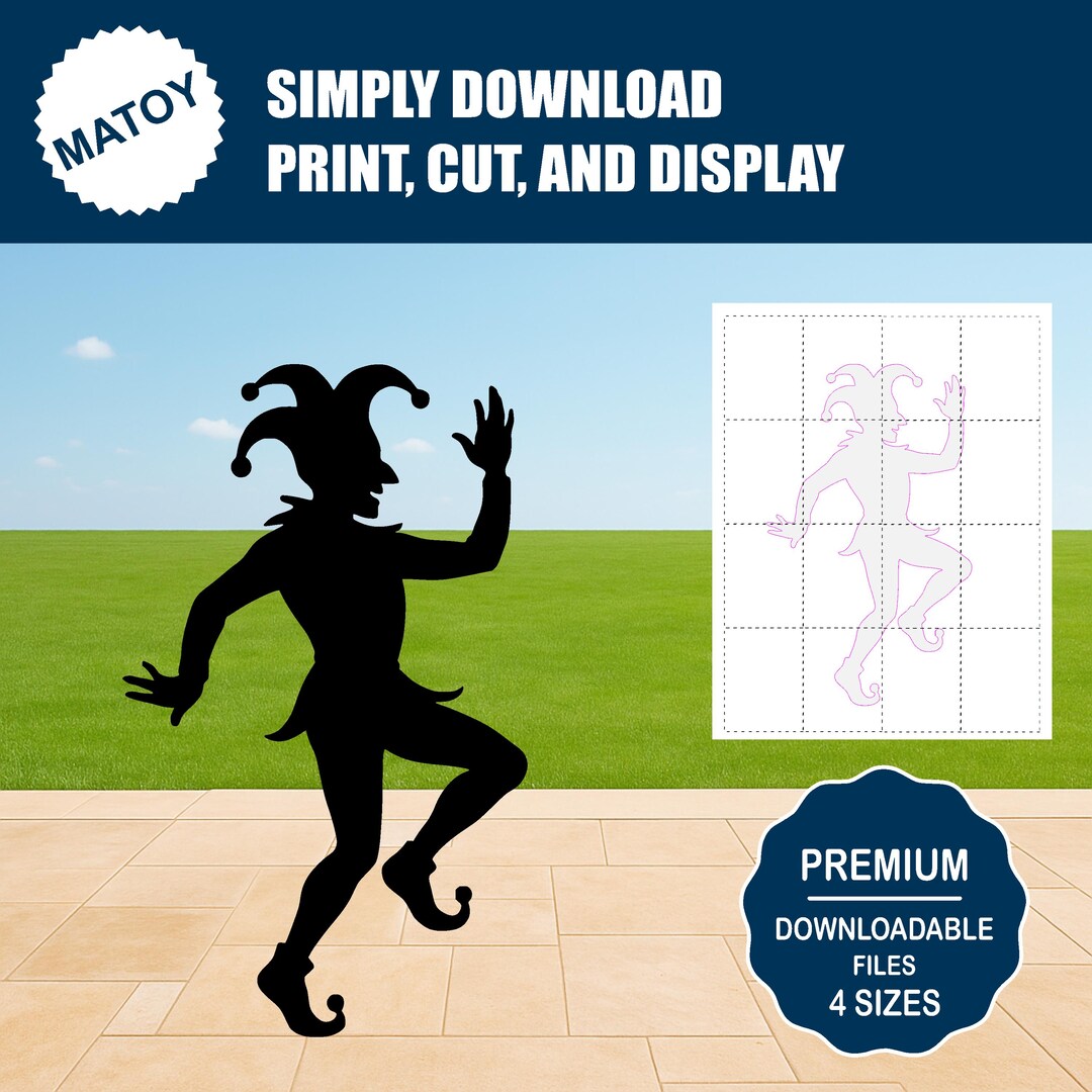Court Jester Medieval Party and Wall Decor | Printable Life-size ...