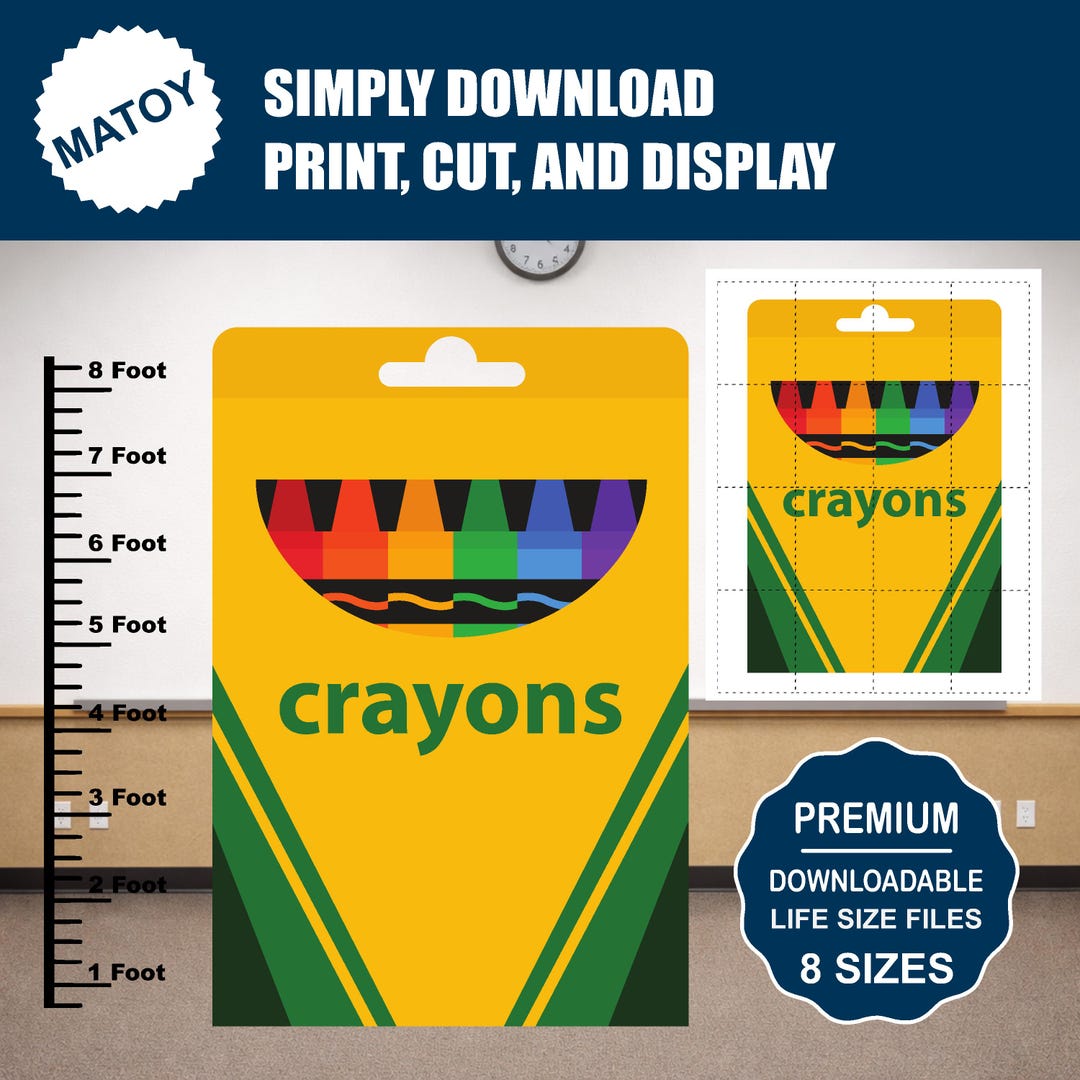 Crayon Box Printable | Classroom & Party Decor (digital Download) - Etsy