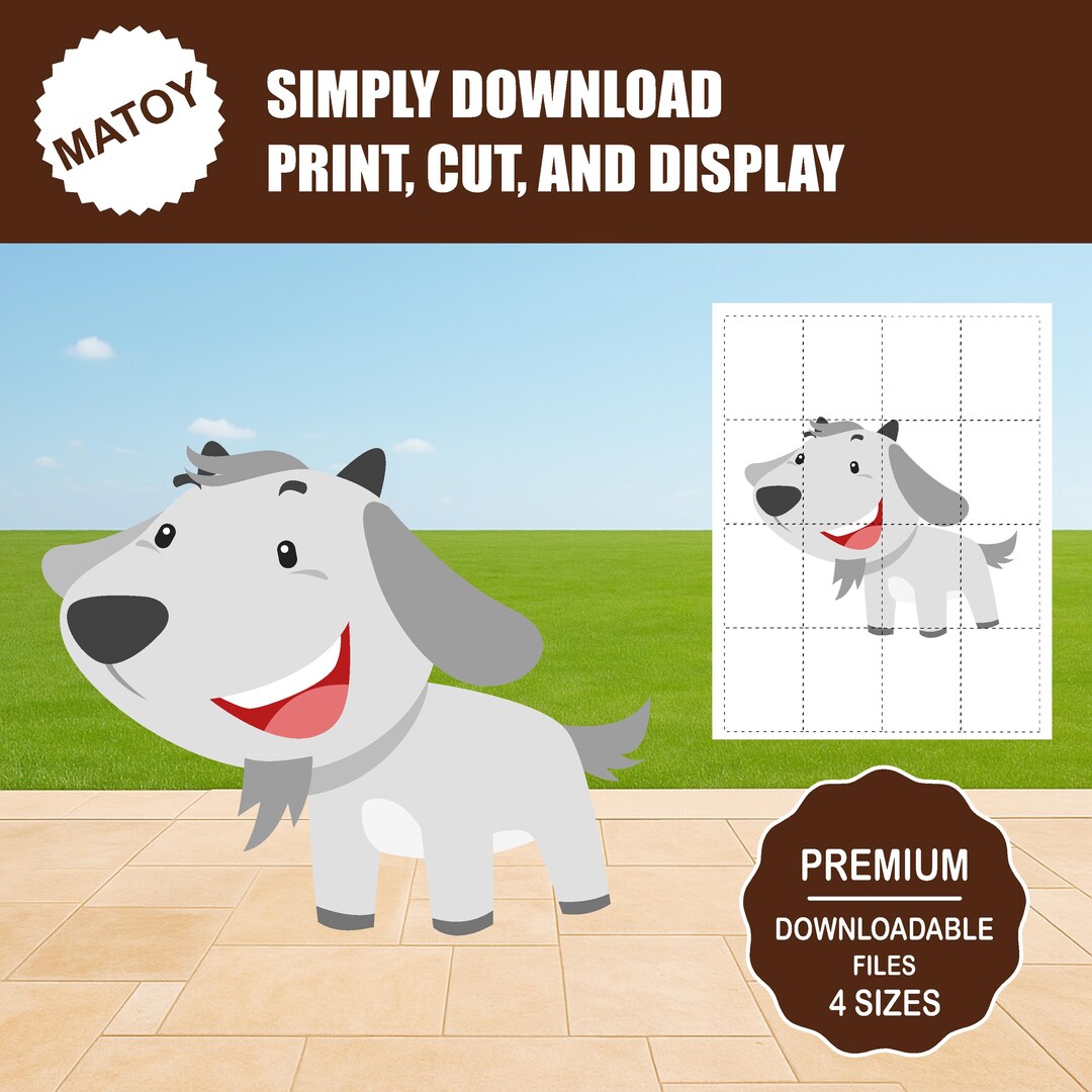 Barnyard Goat Farm Themed Party | Wall Decor - Yard Art Template | Full ...