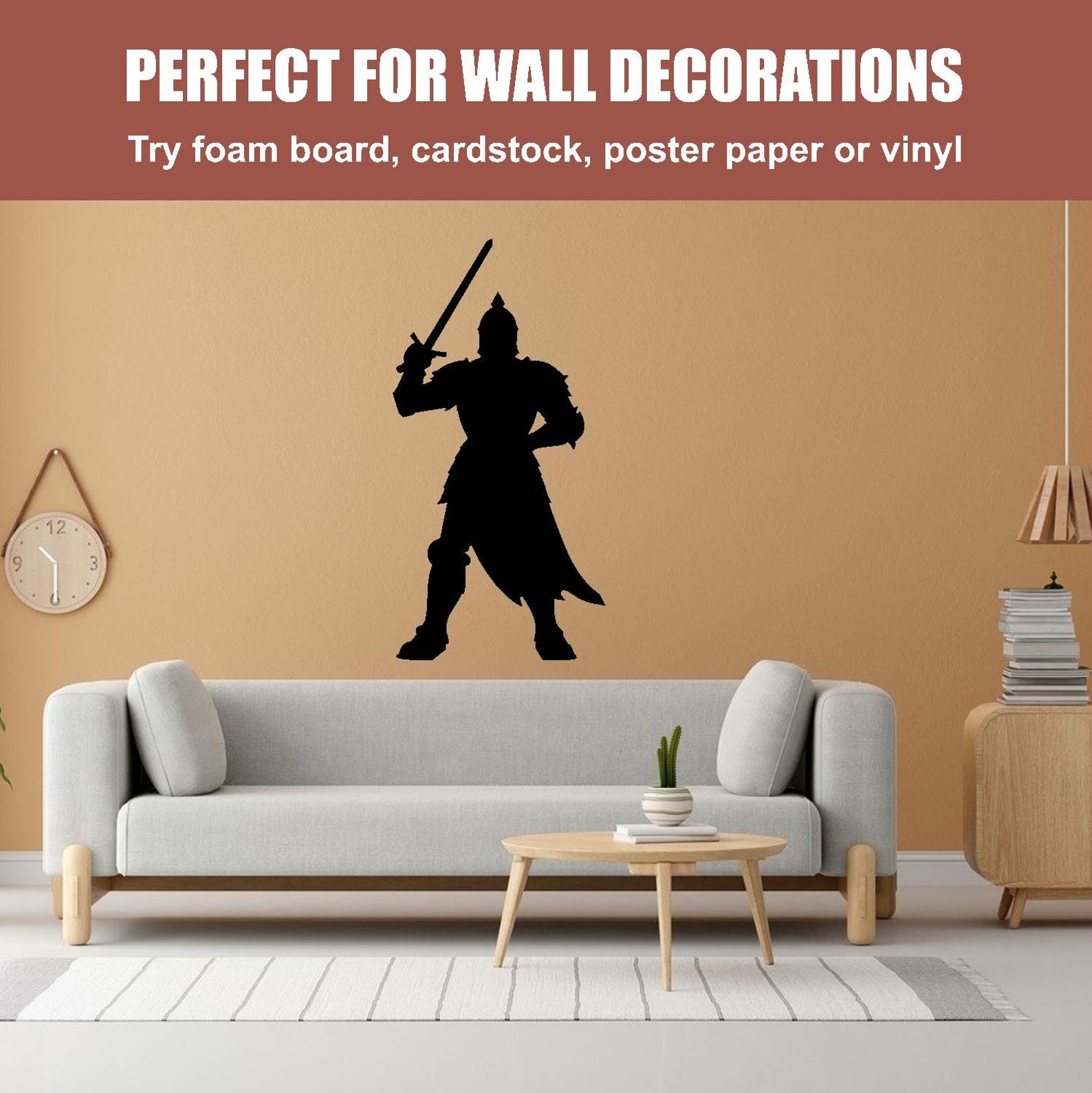 Medieval Knight Yard Art Pattern | Trace & Cut Silhouette Stencil ...