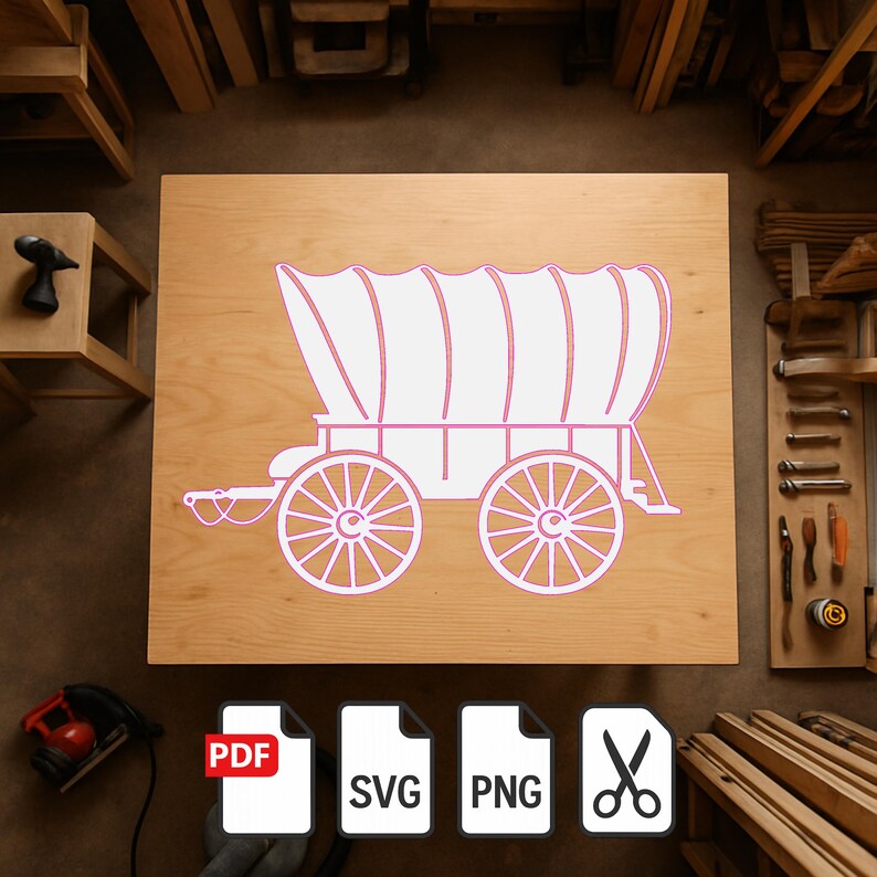 Chuck Wagon Silhouette Template | Farm & Equestrian Wall Decor | Life ...