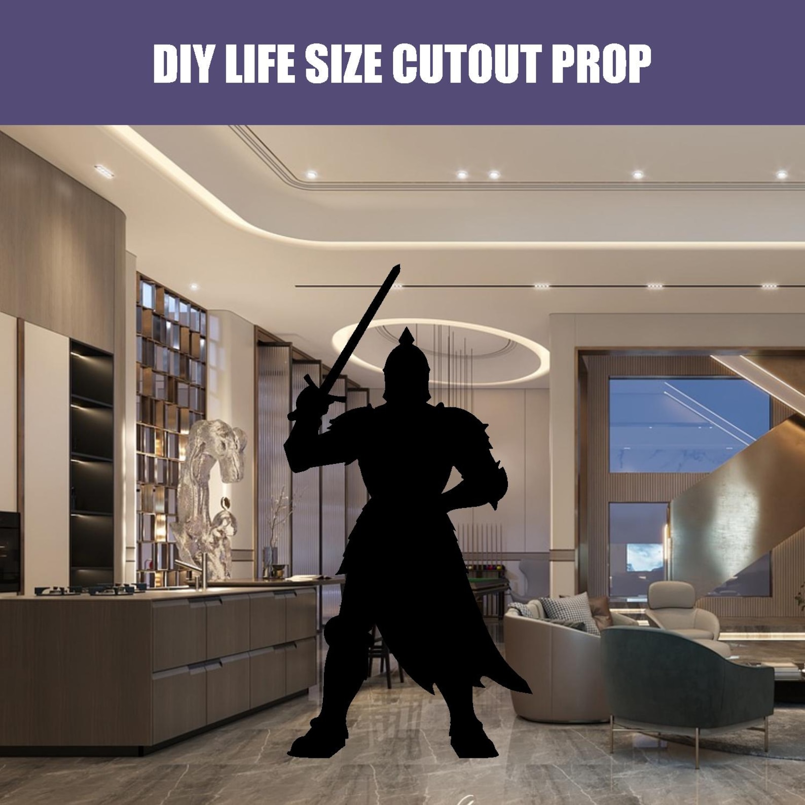 Medieval Knight Yard Art Pattern | Trace & Cut Silhouette Stencil ...