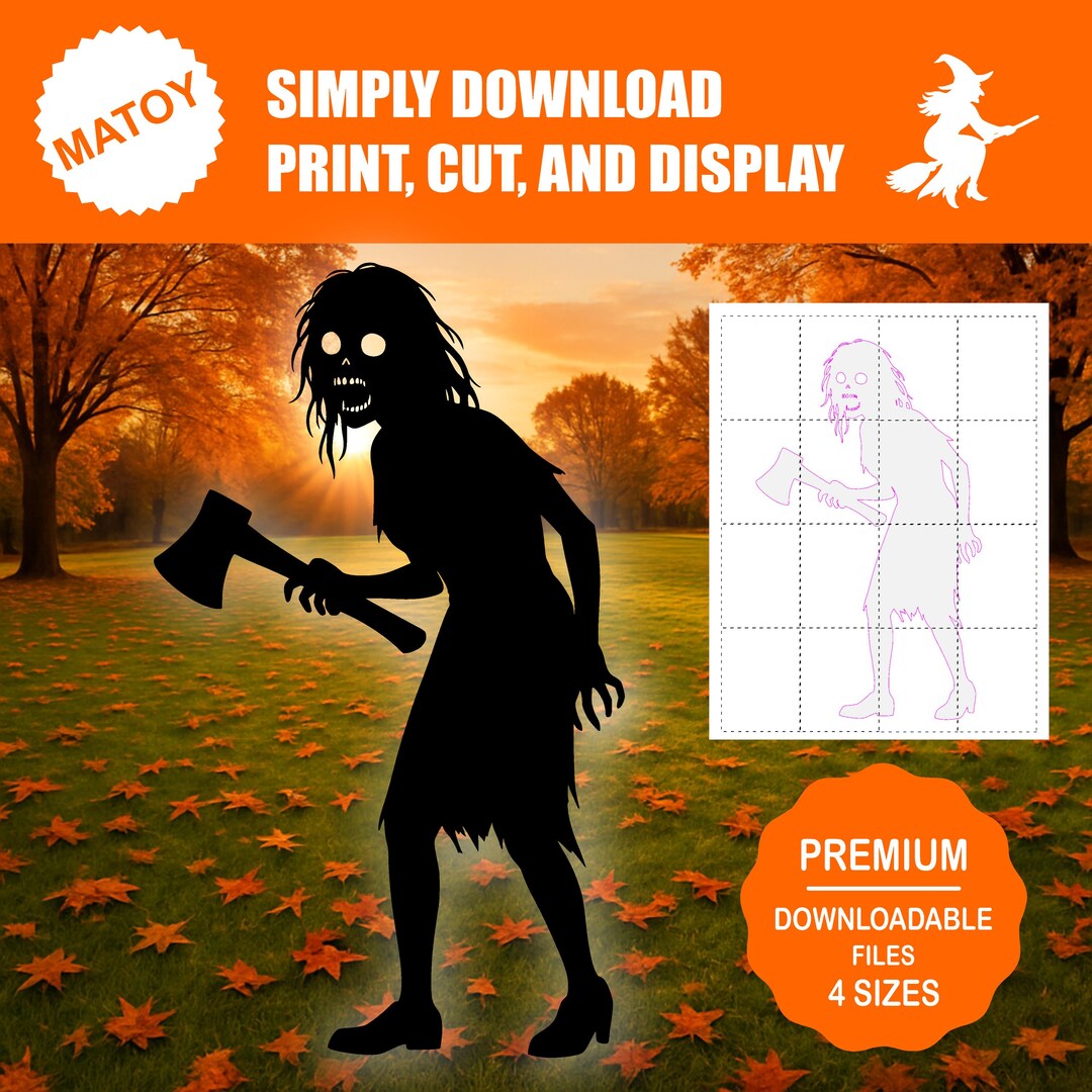 Zombie Mother Halloween Party and Wall Decor | Printable Life-size ...