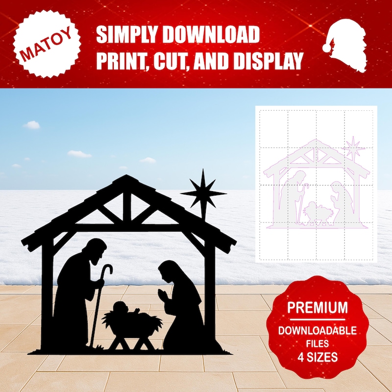 Large Nativity Cut Outs - Etsy