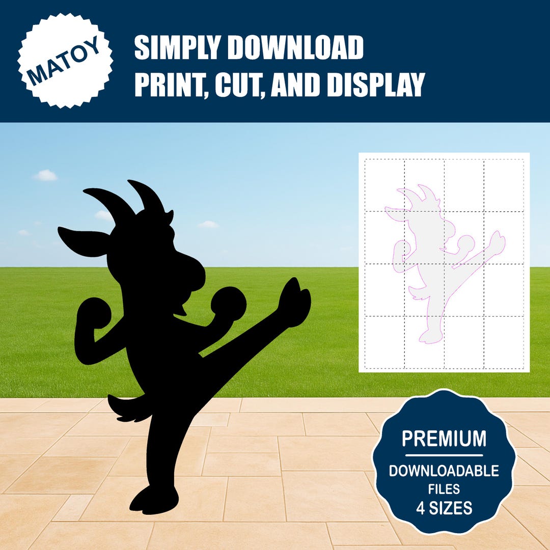 Karate Goat Farm Party and Wall Decor | Printable Life-size Silhouette ...