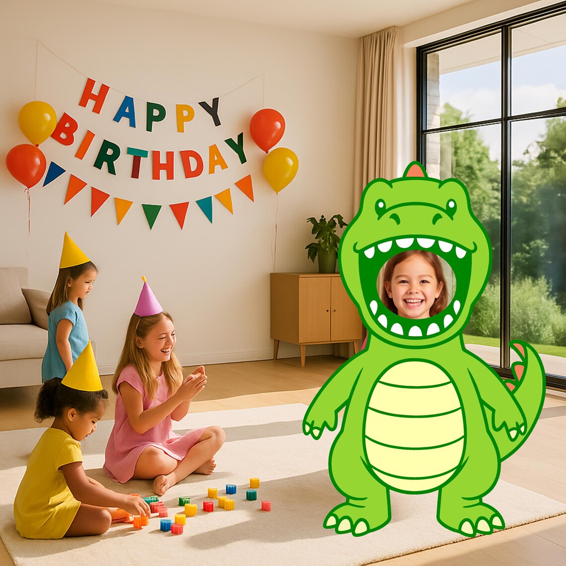 T-rex Dinosaur Photo Booth Prop | Printable Party Decoration (digital ...