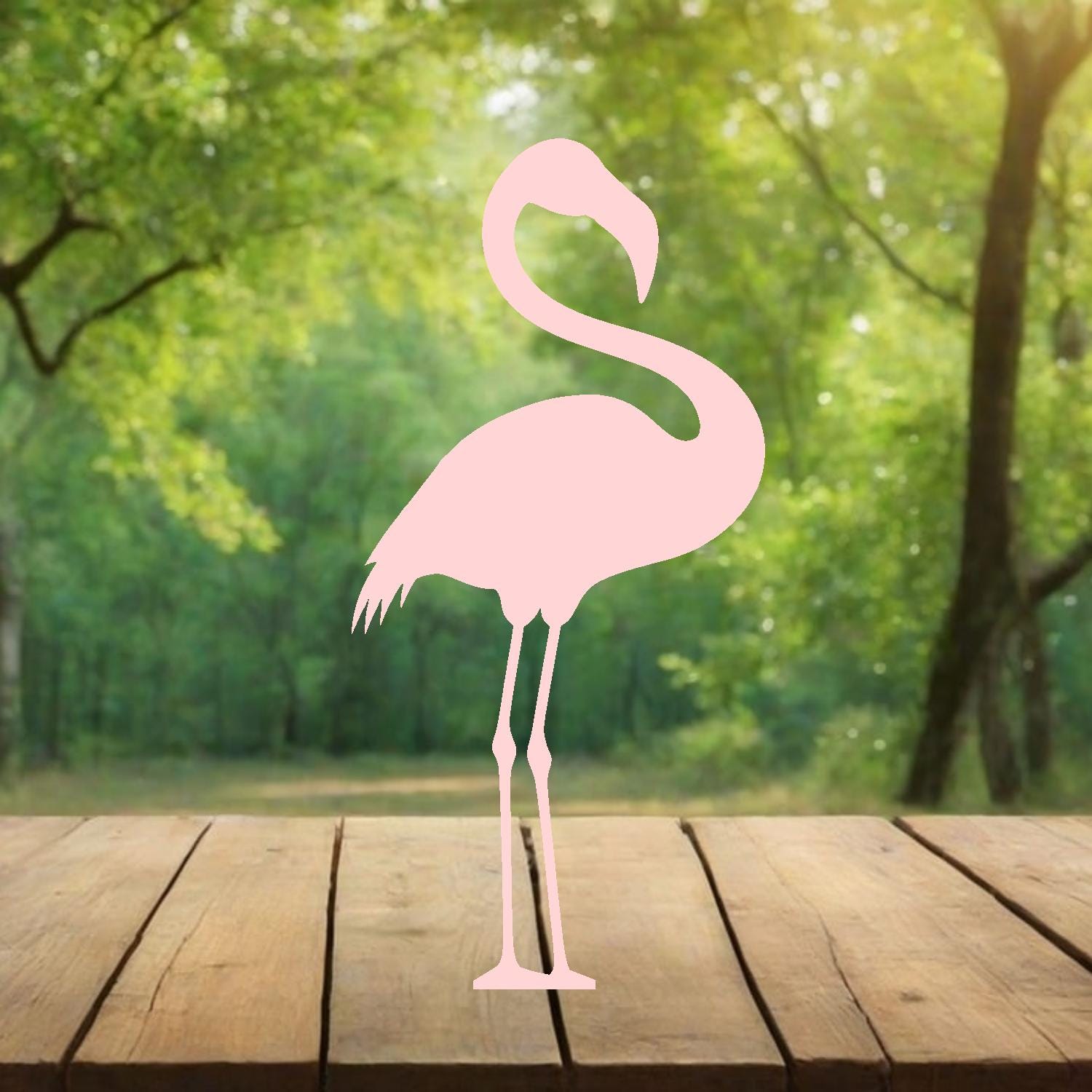 Flamingo Yard Art Pattern | Trace & Cut Silhouette Stencil | Outdoor ...