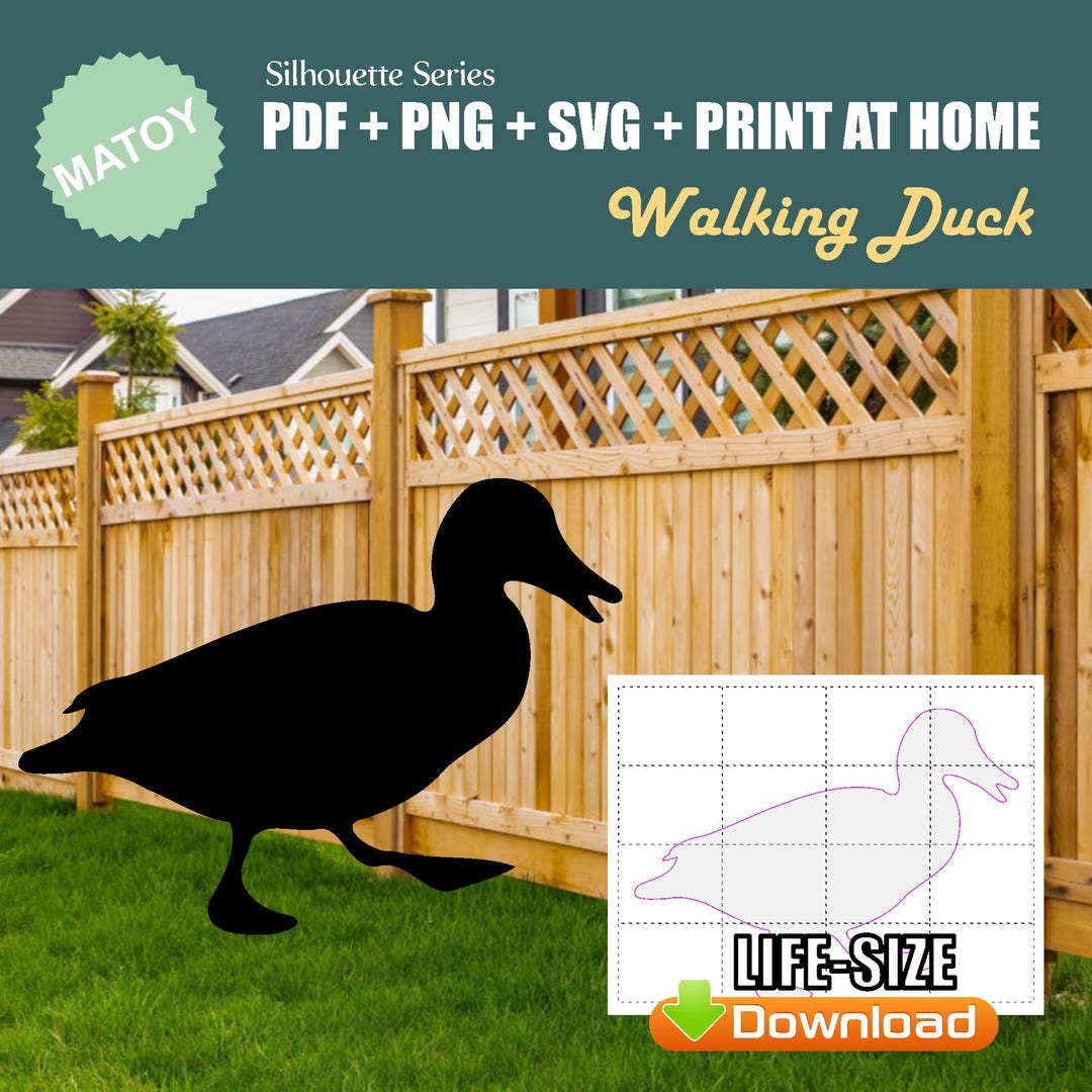Duck Farm Party and Wall Decor | Printable Life-size Silhouette | Trace ...