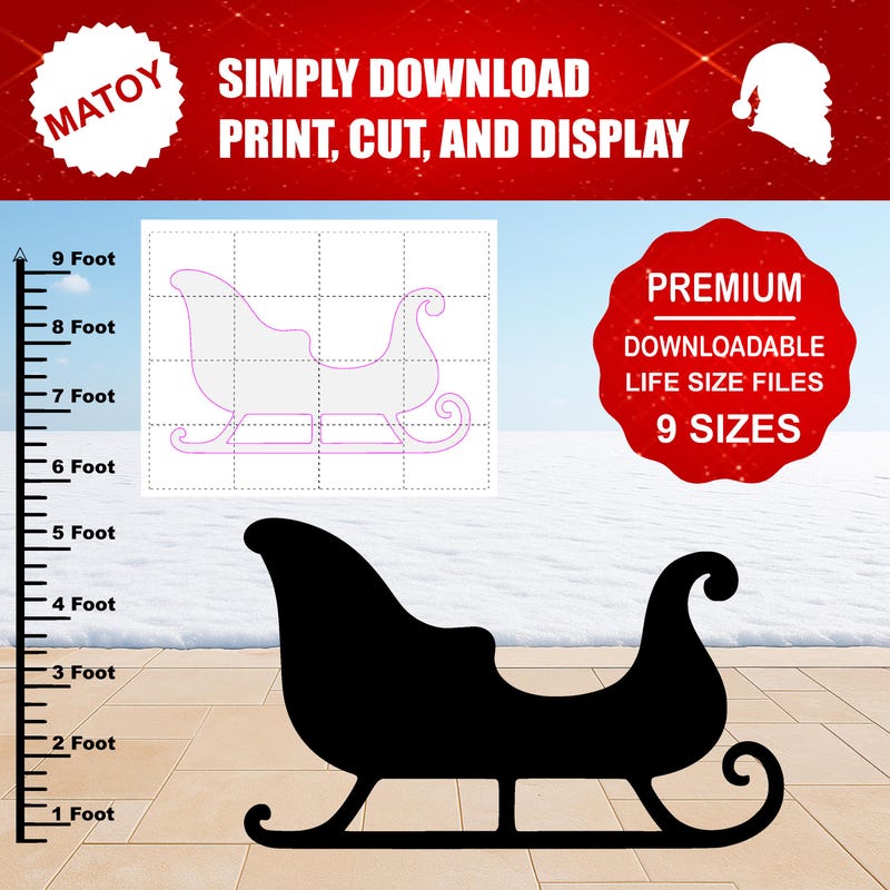 Life Size Sleigh Sled - Etsy UK