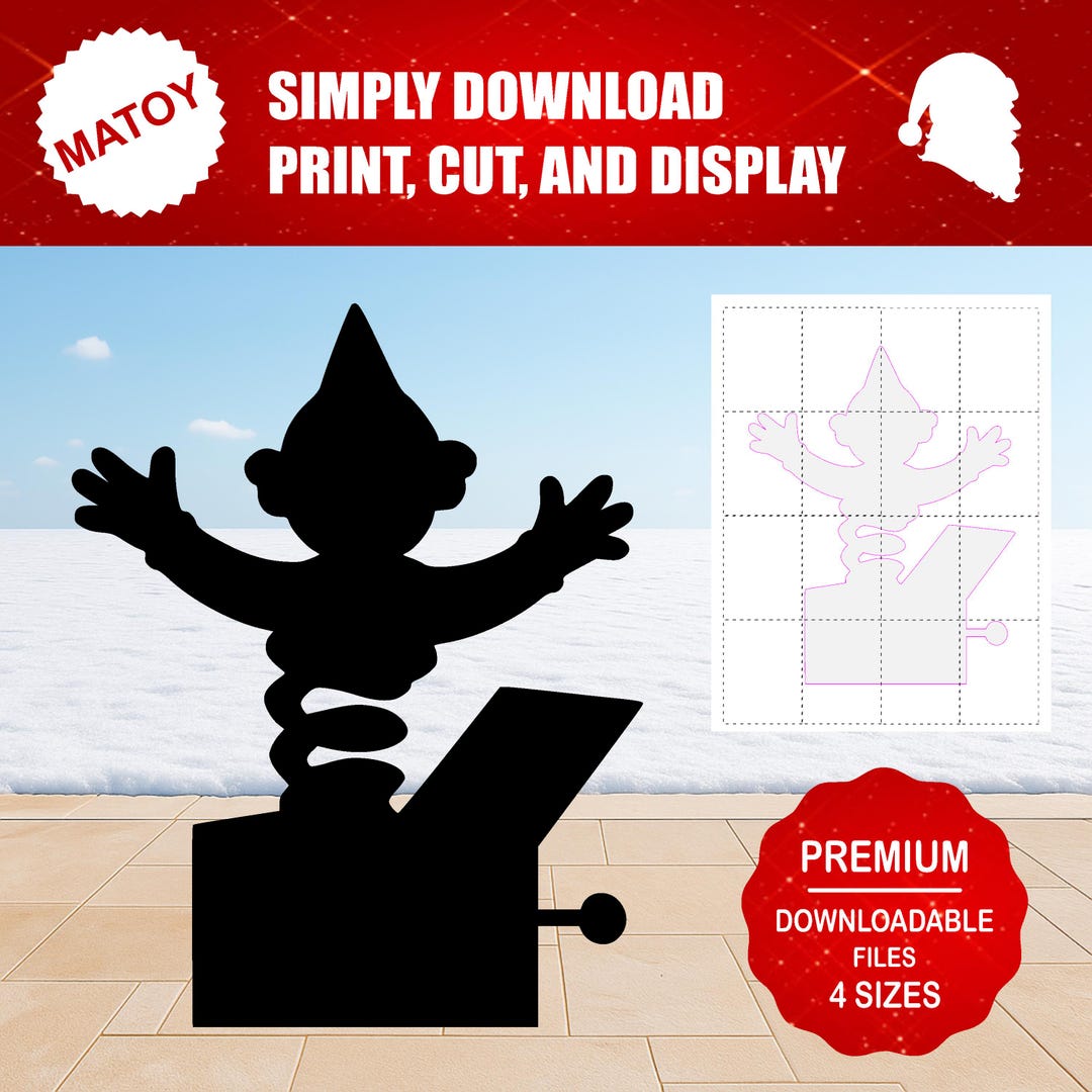 Jack in the Box Christmas Party and Wall Decor | Printable Life-size ...