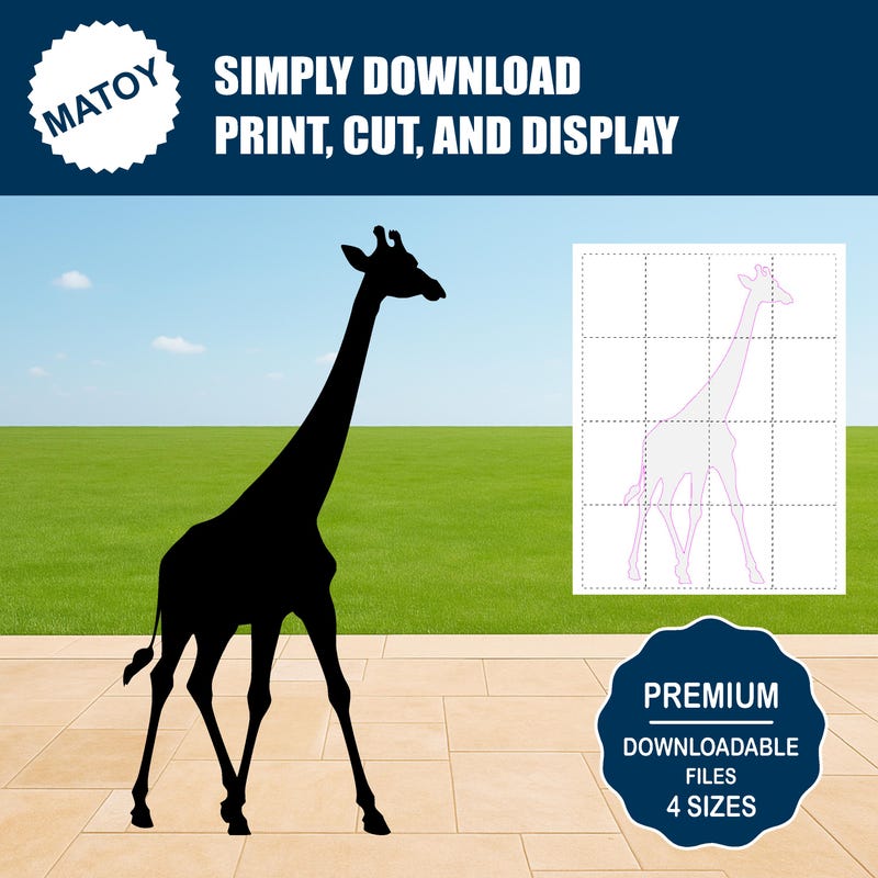 Giraffe Cut Out Giraffe - Etsy