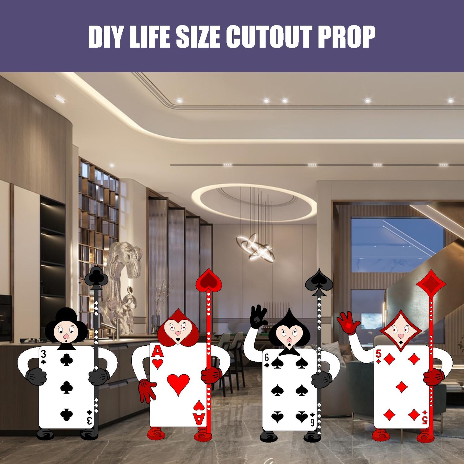 Alice in Wonderland Guard Cards Printable | Party Decor (digital ...