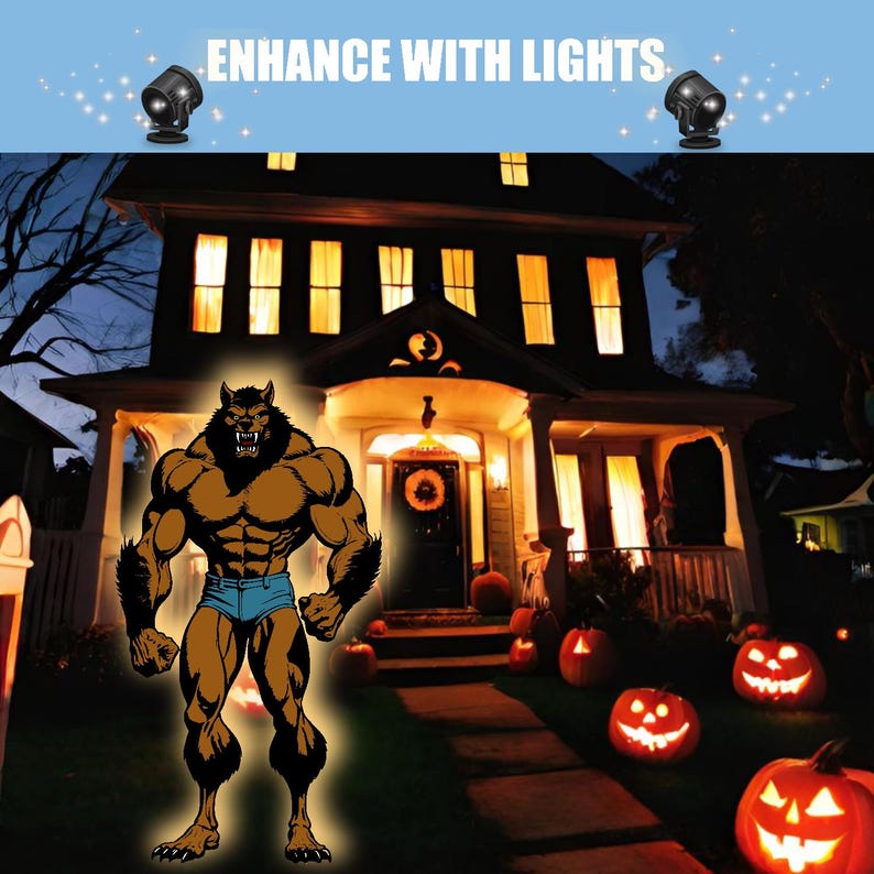 Werewolf Life Size Yard Art Pattern Full-color Printable and ...