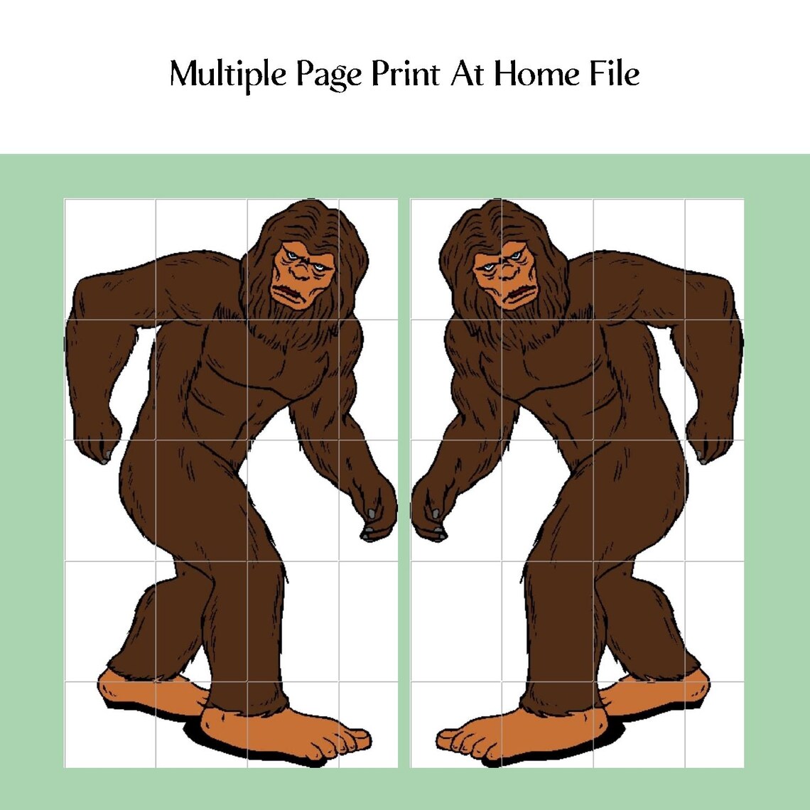 48 Bigfoot Sasquatch Yeti Digital Download Printable Lawn Decor PDF ...