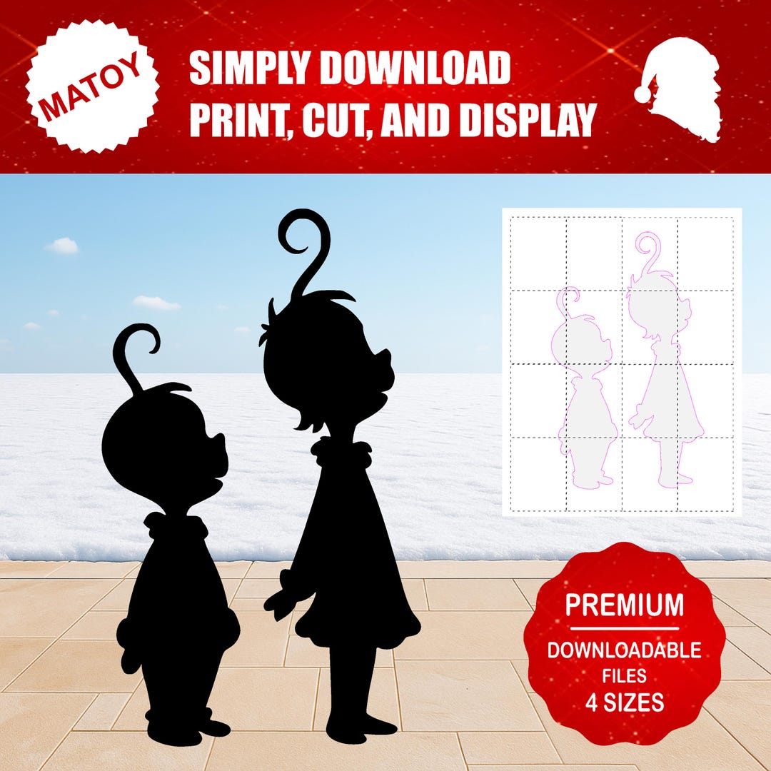 Christmas Kids Holiday Party Wall Decor | Printable Life-size ...