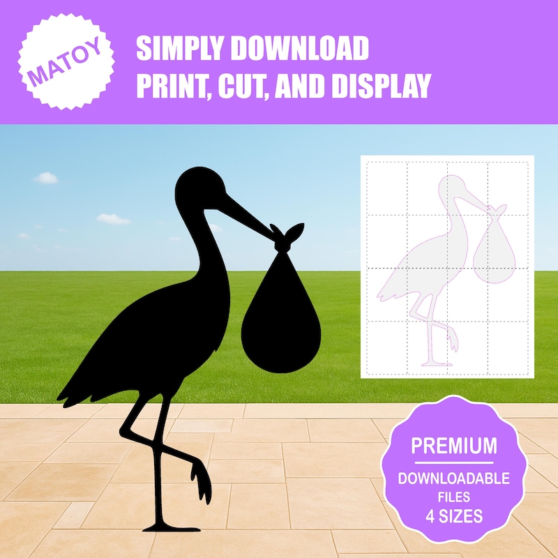 Stork Yard Sign - Etsy