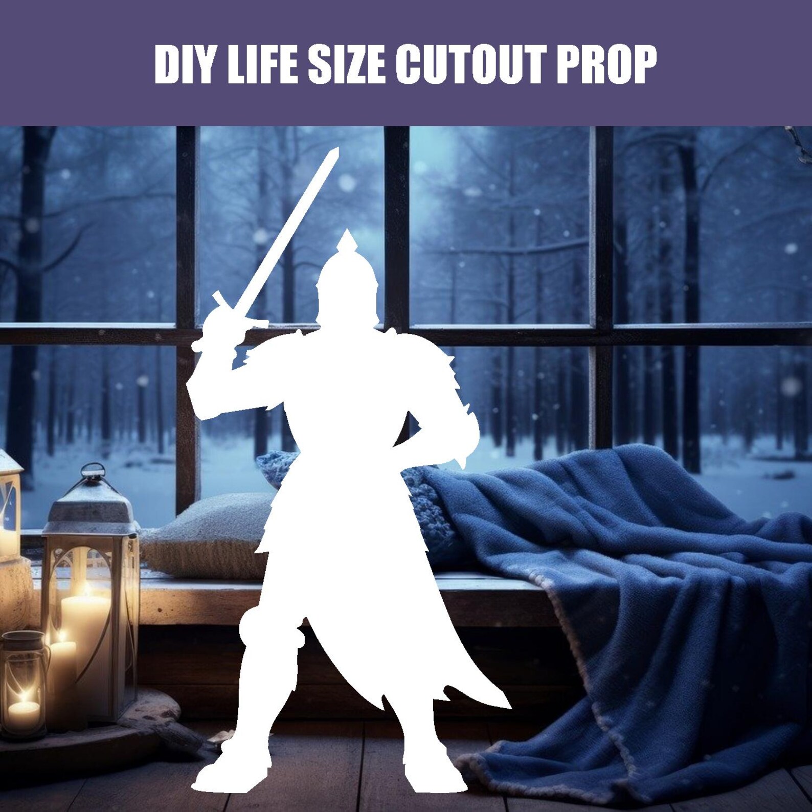 Medieval Knight Yard Art Pattern | Trace & Cut Silhouette Stencil ...