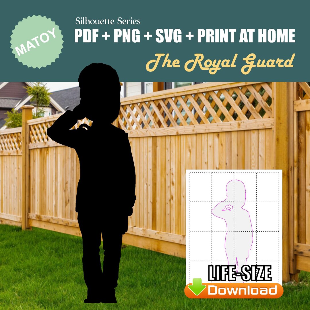 Royal Guard Yard Art Pattern Trace & Cut Silhouette Stencil Outdoor DIY ...