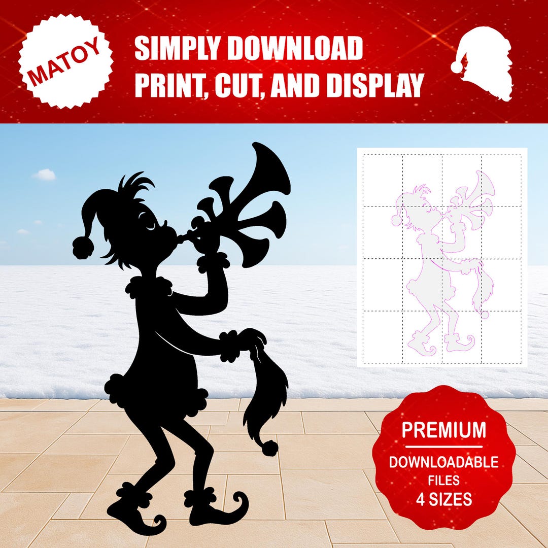 Christmas Piper Silhouette | Holiday Yard Decor (printable PDF) - Etsy