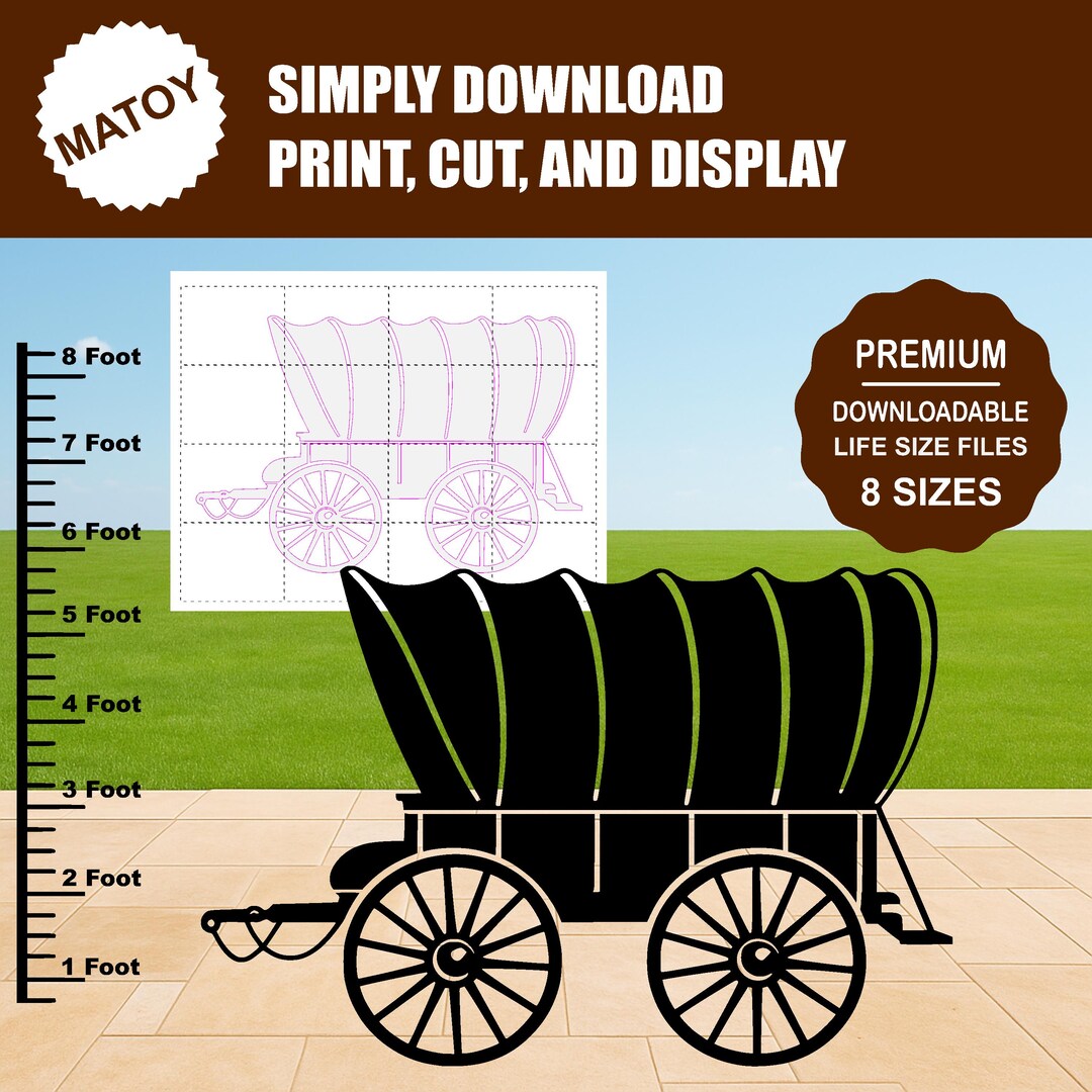 Chuck Wagon Silhouette Template | Farm & Equestrian Wall Decor | Life ...