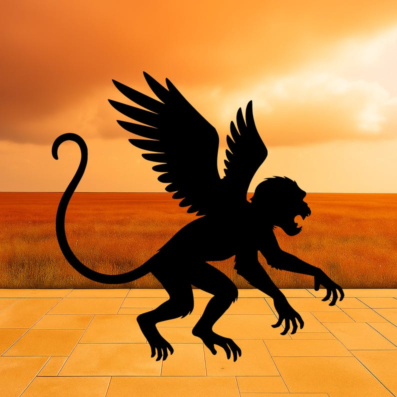 Scary Flying Monkey Party and Wall Decor | Printable Life-size ...