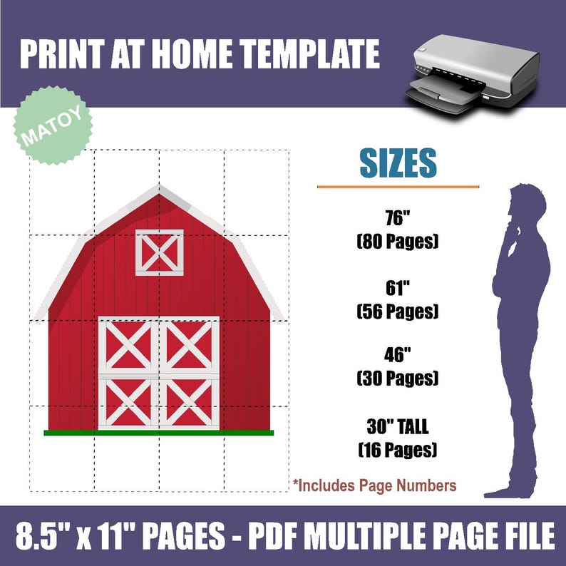 Farm Barn Yard Art Pattern | Full-color Printable and Professional ...