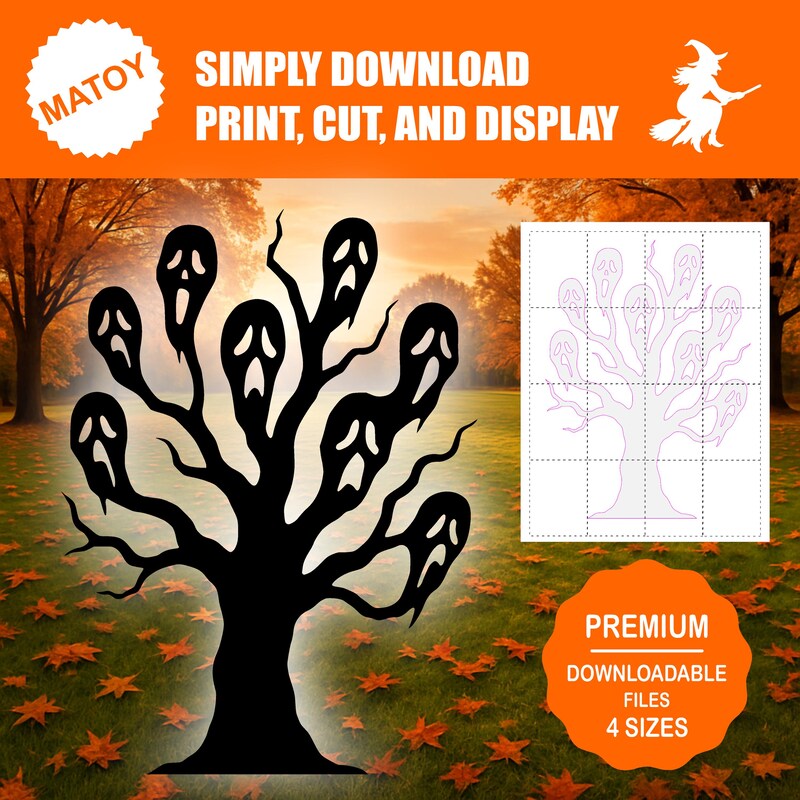 Scary Tree Face Template - Etsy