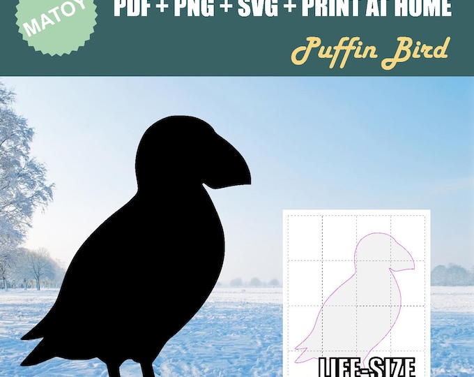 Atlantic Puffin, Bird Diy Papercraft Emplate, 3d Paper Craft, PDF ...