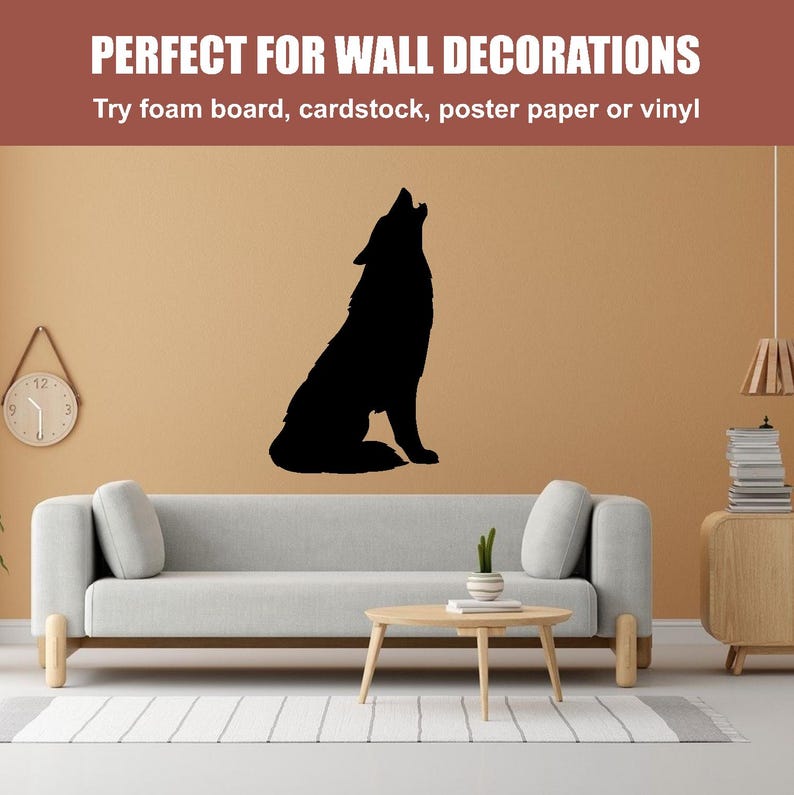 Howling Wolf Party and Wall Decor | Printable Life-size Silhouette ...